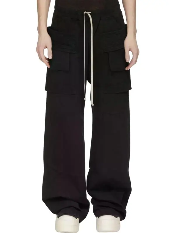 Rick Owens Quilted-pocket Cargo Pants - Black
