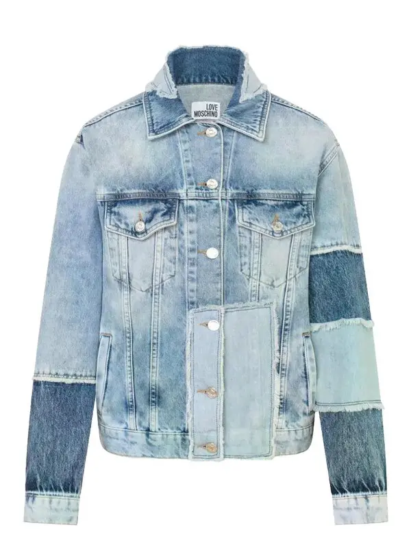 Moschino Patchwork Denim Jacket - Blue
