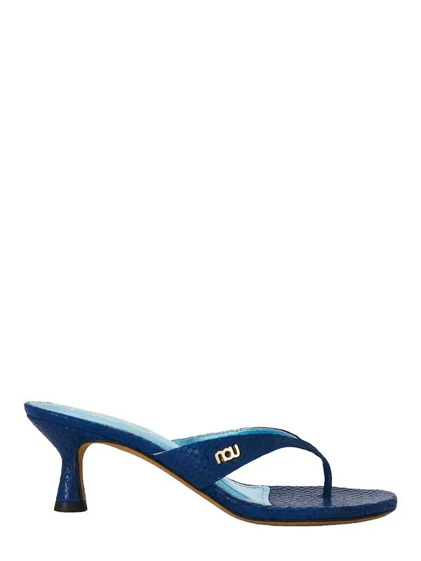 NOU Kitty Sandal With Glitter Kitten Heel - Blue Raspberry Snake