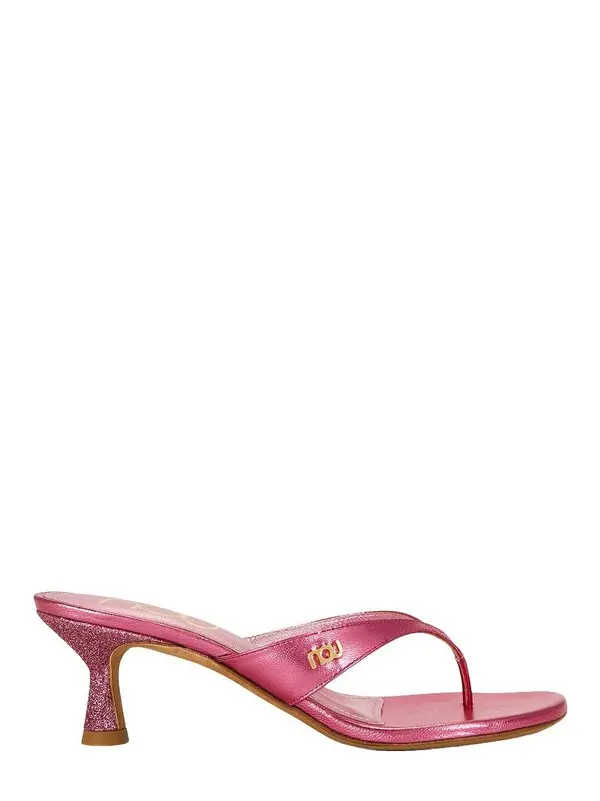 NOU Kitty Sandal With Glitter Kitten Heel - Bubblegum