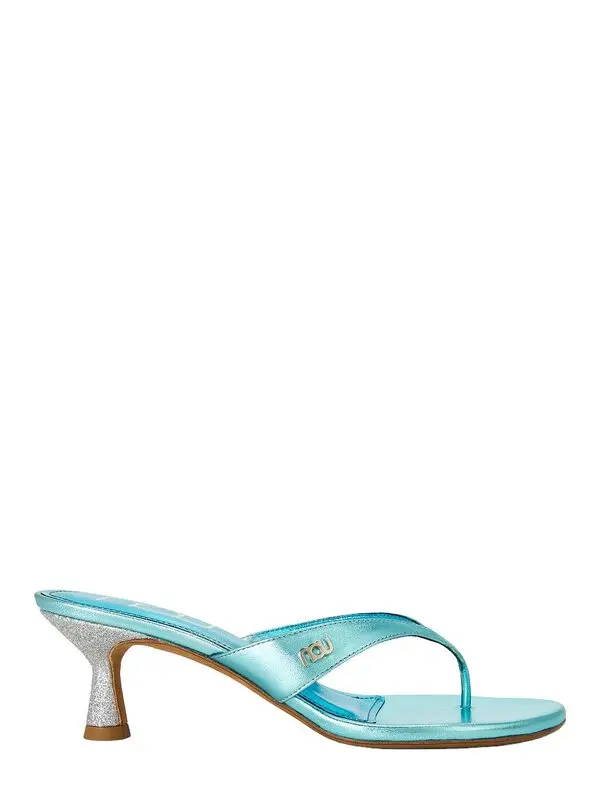 NOU Kitty Sandal With Glitter Kitten Heel - Ocean