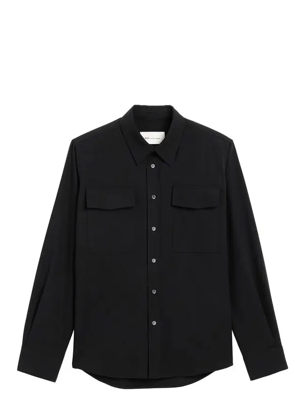 AMI Paris Wool Shirt - Black