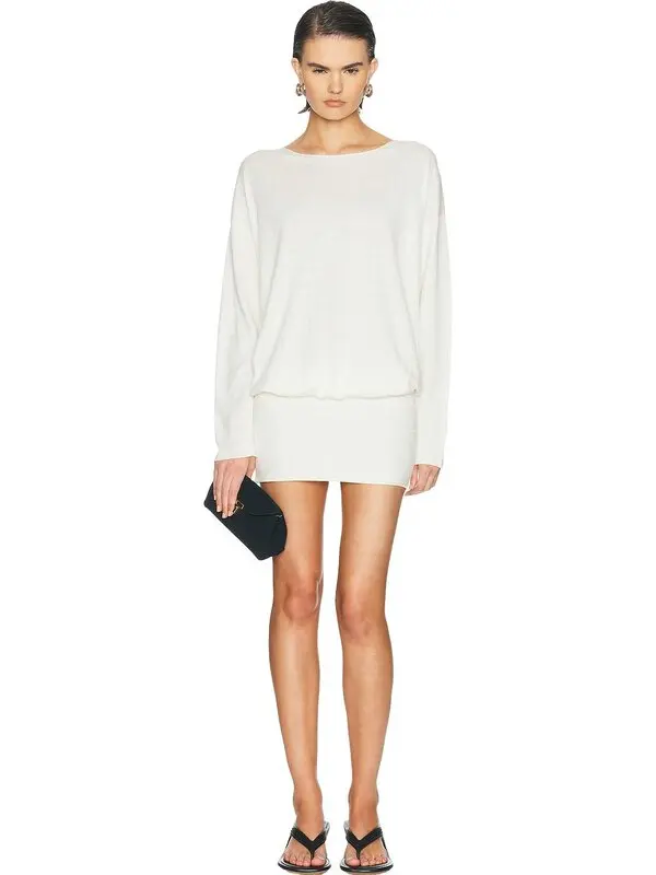 Eterne Boatneck Mini Dress - Black