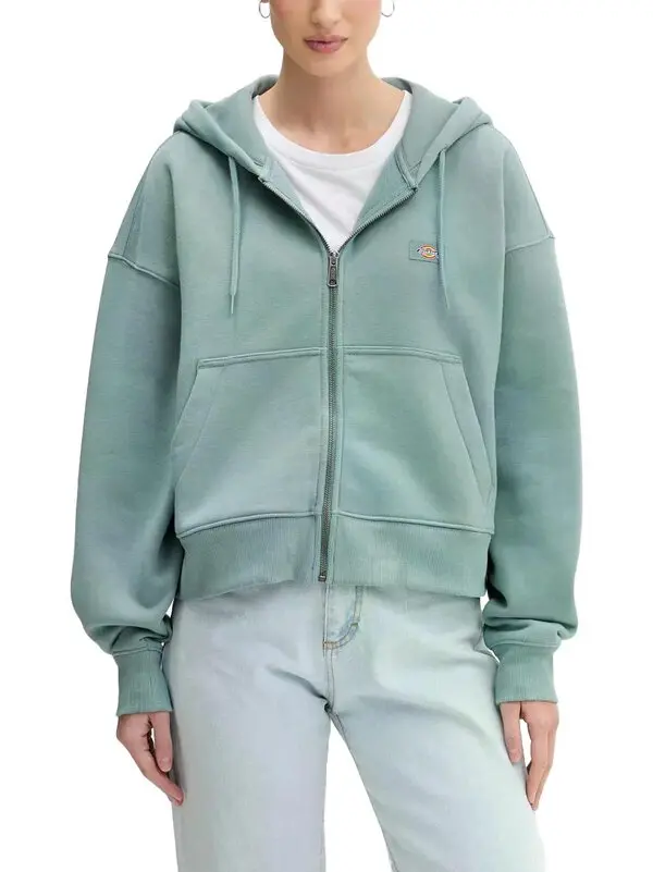 Dickies Oakport Logo-patch Zip-up Hoodie - Green