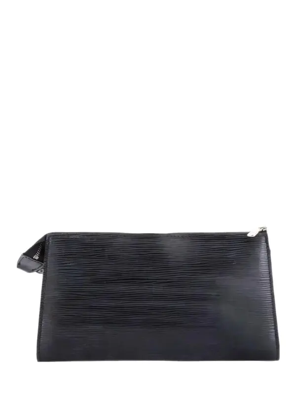 LOUIS VUITTON Pochette Accessoires Epi Leather Clutch Bag - Black