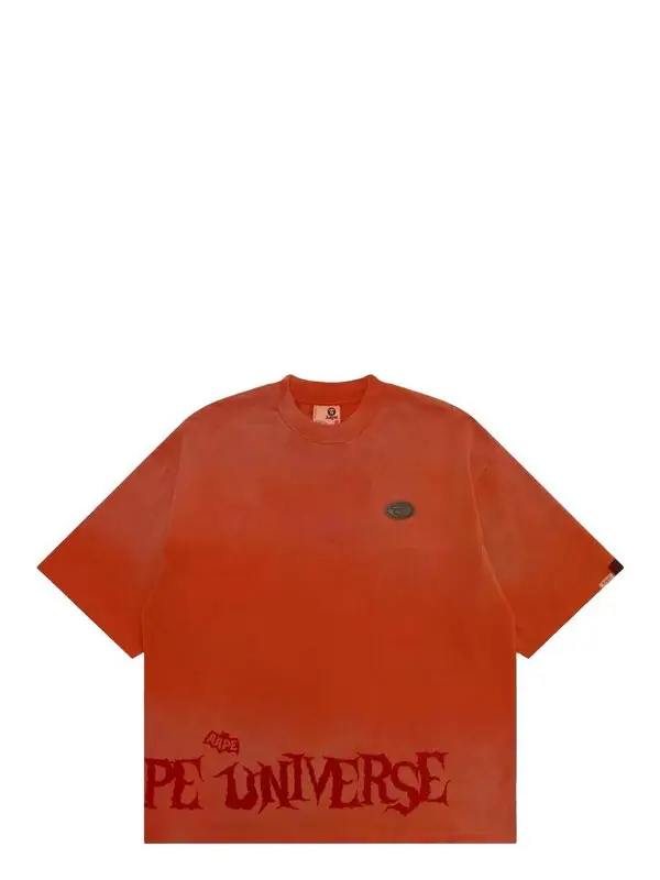 AAPE BY *A BATHING APE Logo-print Cotton T-shirt - Orange