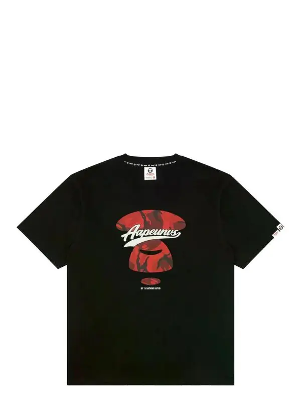 AAPE BY *A BATHING APE Camouflage-print Logo-print T-shirt - Black