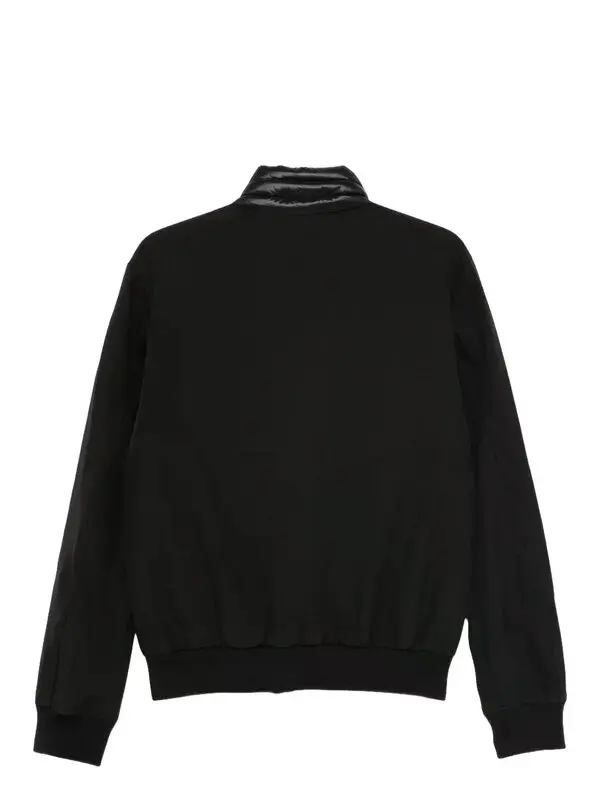 Karl Lagerfeld Quilted Paneled Zip-up Jacket - Black