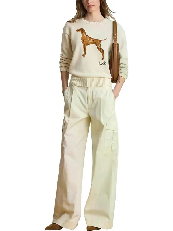 Ralph Lauren Pleated Wide-leg Cargo Pants - Neutrals