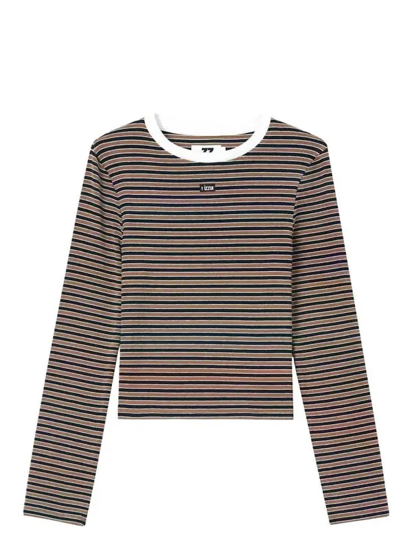 Izzue Striped Long-sleeve T-shirt - Brown