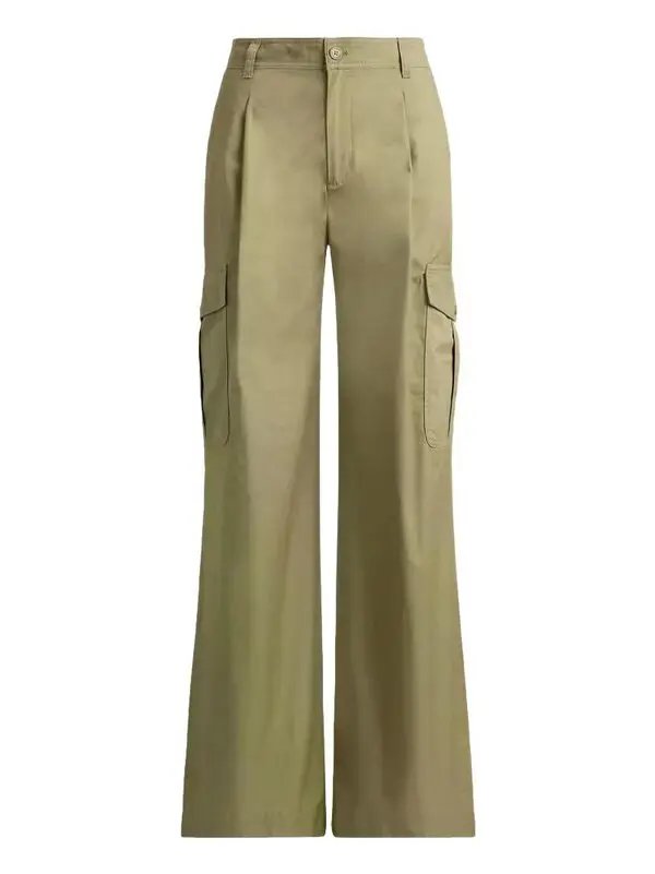 Ralph Lauren Pleated Wide-leg Cargo Pants - Green