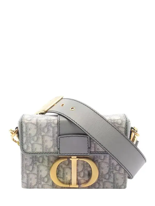 Dior 2000-2026 Oblique Canvas 30 Montaigne Box Bag Crossbody Bag - Grey