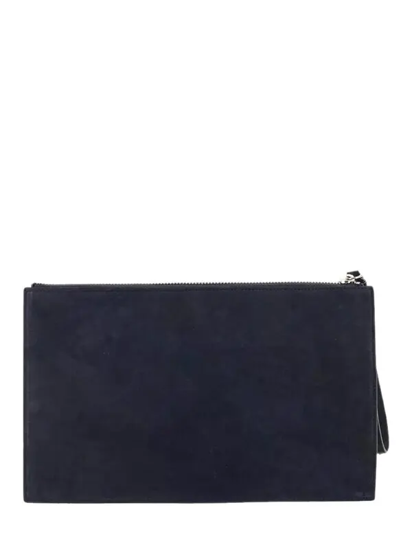 Orciani Suede Wristlet Clutch Bag - Blue
