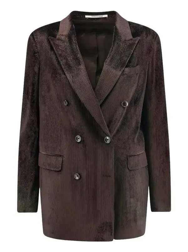 Tagliatore Corduroy Double-breasted Blazer - Brown