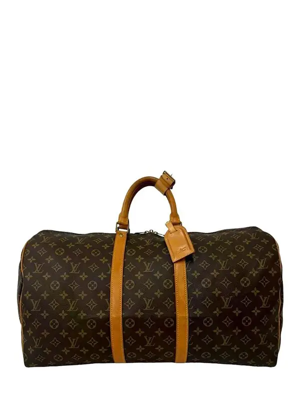 LOUIS VUITTON 1982 Monogram Keepall 55 Travel Bag - Brown