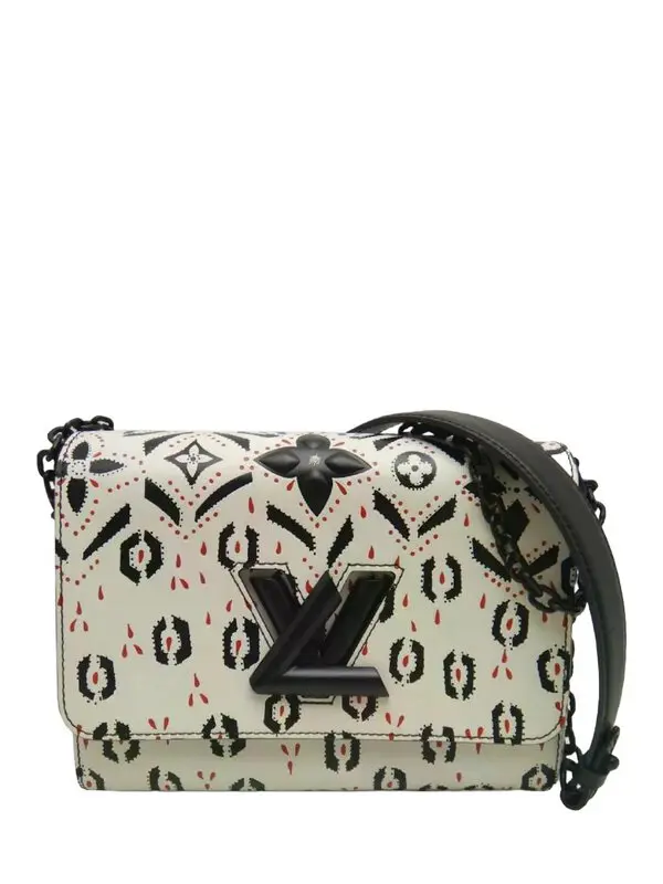 LOUIS VUITTON 2015 Graphic Print Calfskin Twist Mm Shoulder Bag - White