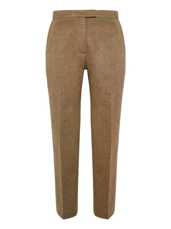 YVES SALOMON Tailored Cashmere Trousers - Brown