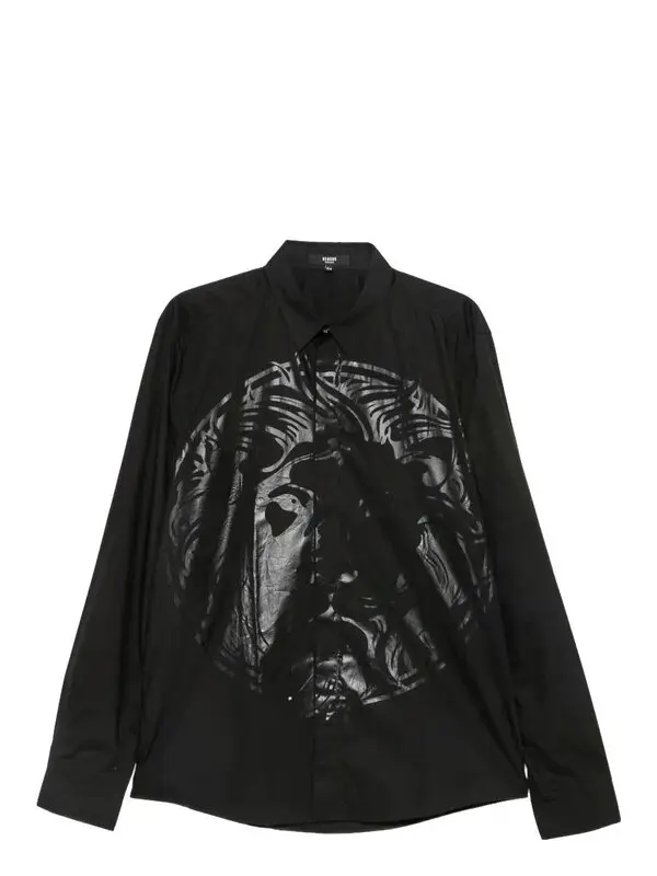 Versace Medusa-print Long-sleeve Shirt - Black