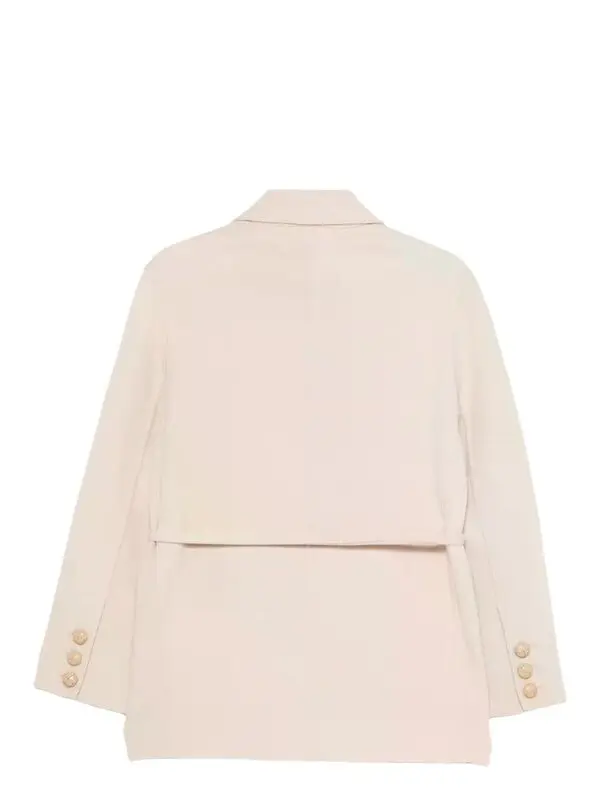 SEMICOUTURE Belted Wool Coat - Neutrals