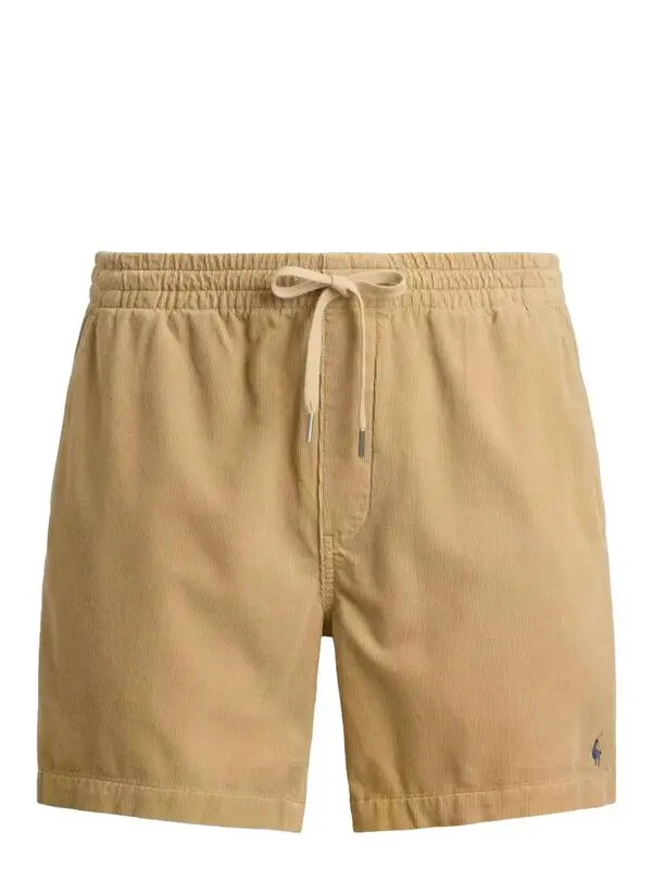 Polo Ralph Lauren Corduroy Logo Embroidered Shorts - Neutrals