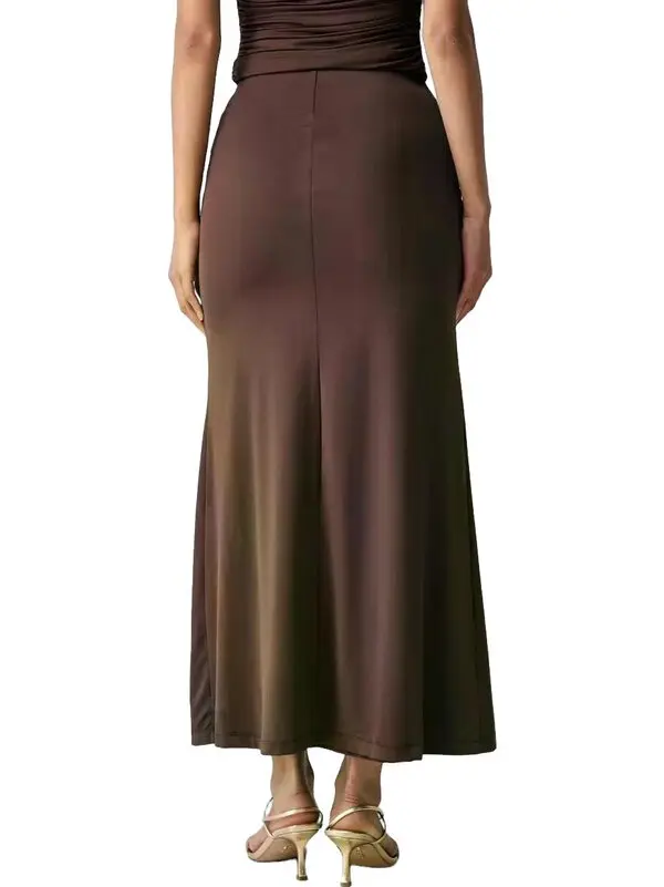 Bardot Dion Buckle-detail Front-slit Maxi Skirt - Brown