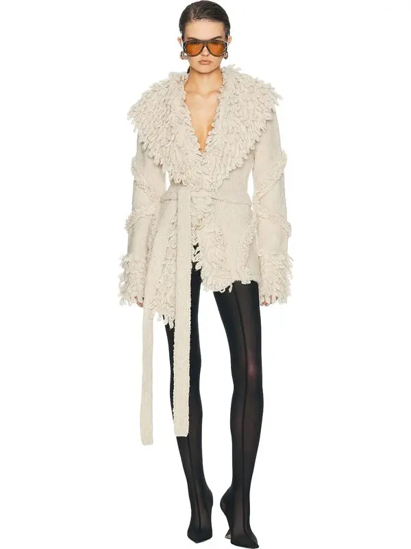 Attico Wrap Blouson Jacket - Beige