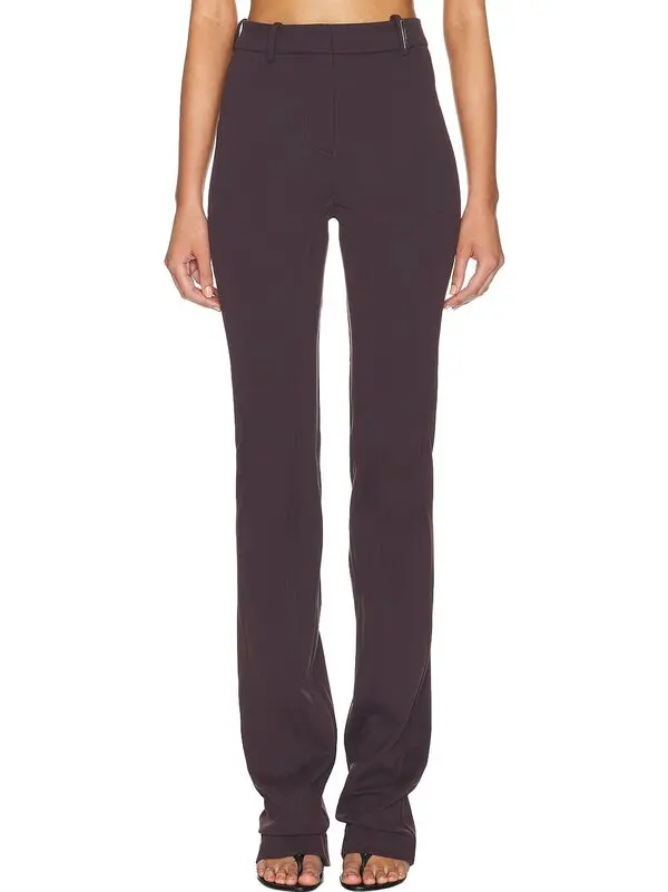 Attico Slim Long Pant - Dark Brown