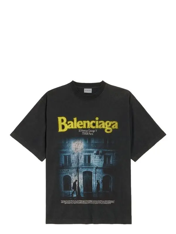 Balenciaga The Address Medium Fit T-shirt - Black