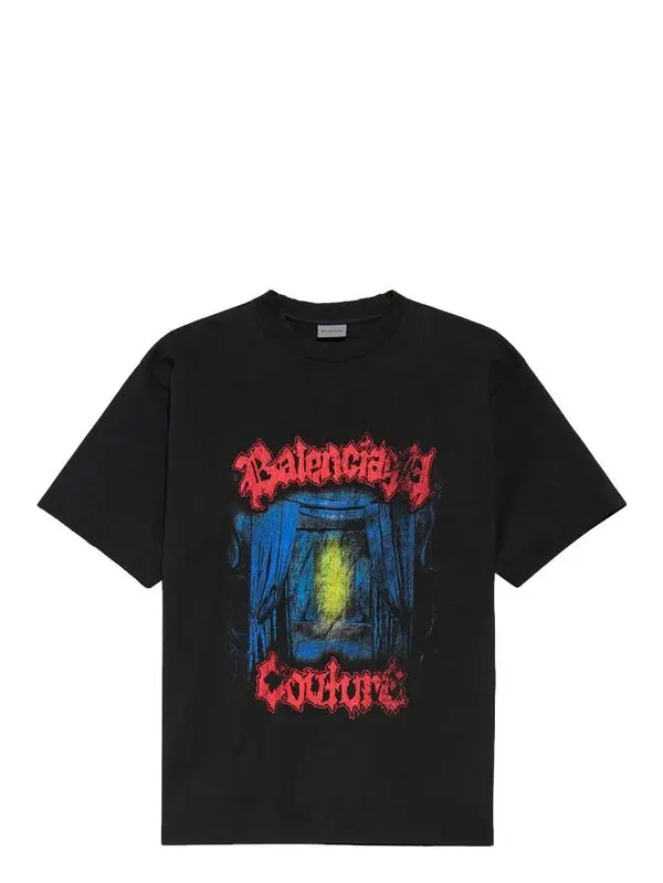Balenciaga Salon De Couture Medium Fit T-shirt - Black