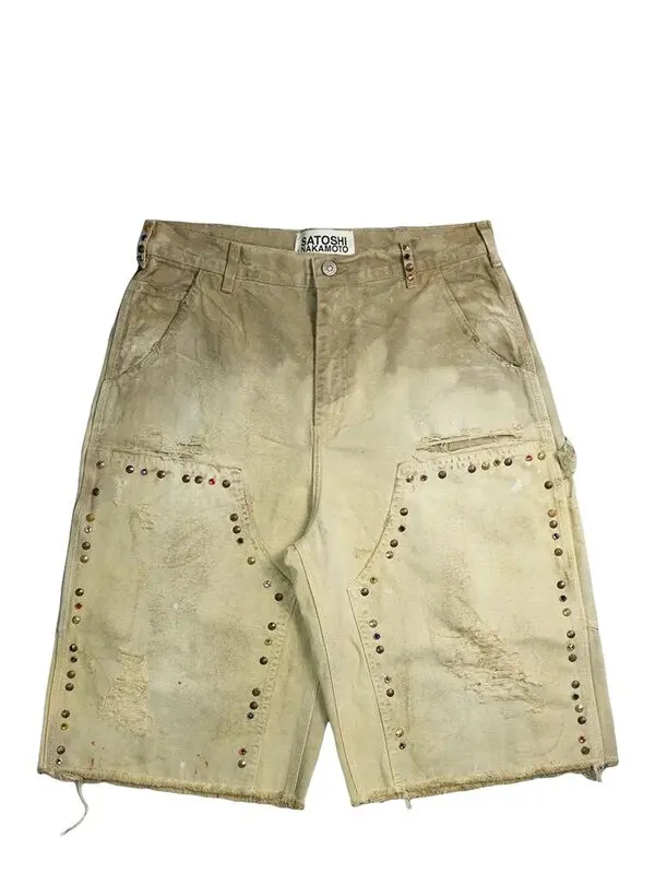 SATOSHI NAKAMOTO Carpenter Shorts - Ivory