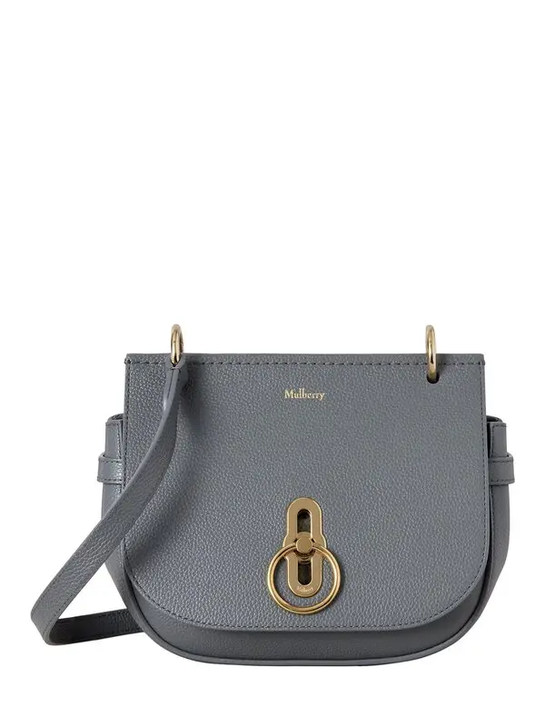Mulberry Small Leather Amberley Satchel Cross-body Bag - Grey