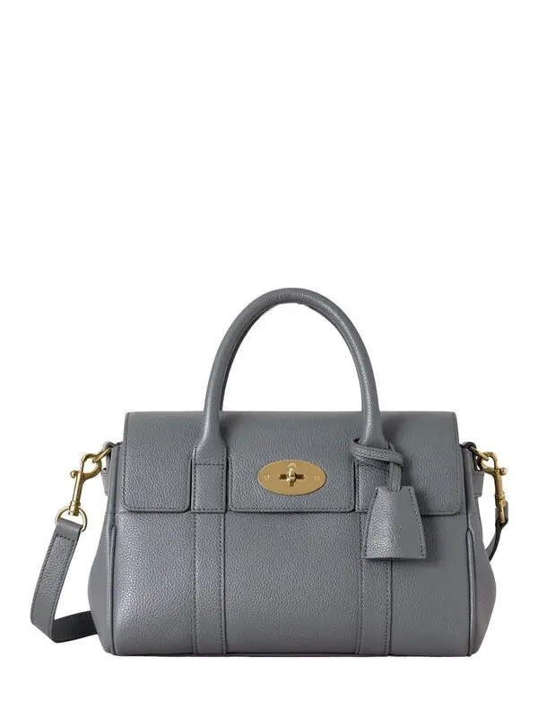 Mulberry Small Leather Bayswater Satchel Bag - Grey