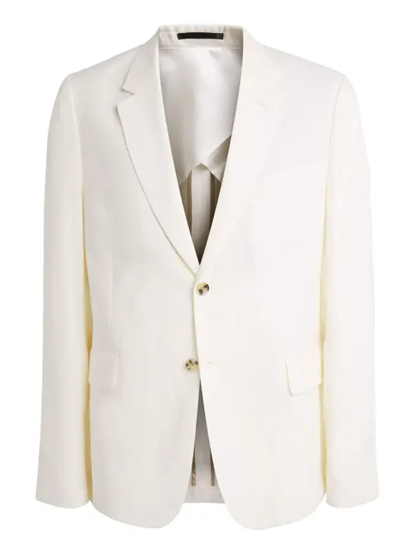 Paul Smith Linen Single-breast Blazer - Ivory