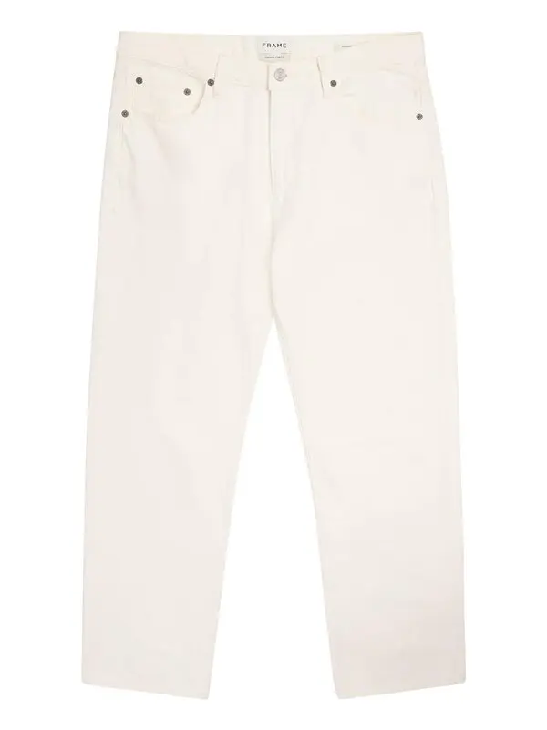FRAME Relaxed Straight Leg Jeans - Beige