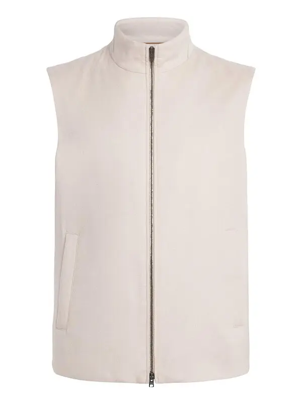Herno Silk-cashmere Gilet - Beige