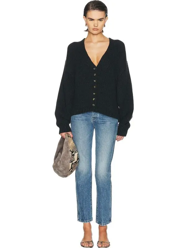 Khaite Axel Cashmere Cardigan - Charcoal
