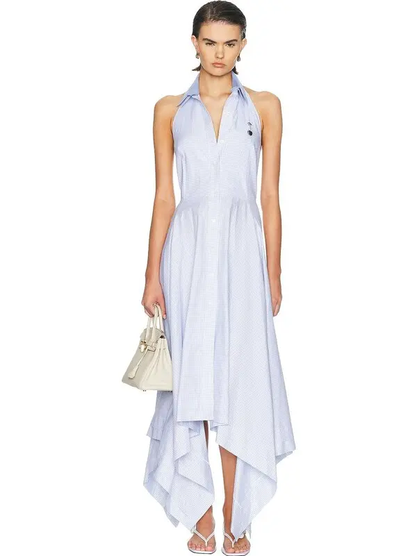 Monse Handkerchief Hem Dress - Blue Multi