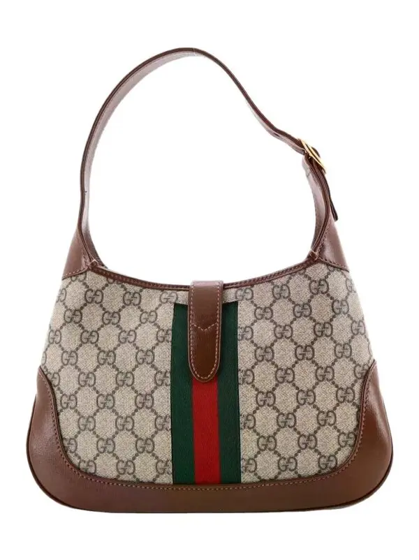 Gucci Jackie 1961 Gg Coated Canvas Small Hobo Bag - Brown