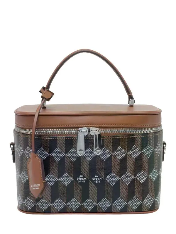 AU DEPART Etoile Leather Shoulder Bag - Brown
