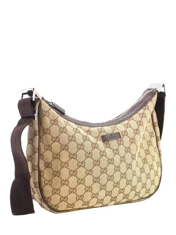 Gucci Gg Canvas Leather Medium Messenger Bag - Brown