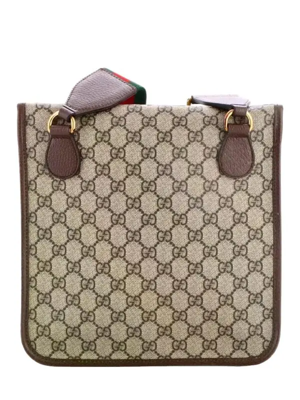 Gucci Neo Vintage Envelope Messenger Gg Coated Canvas Medium Crossbody Bag - Brown