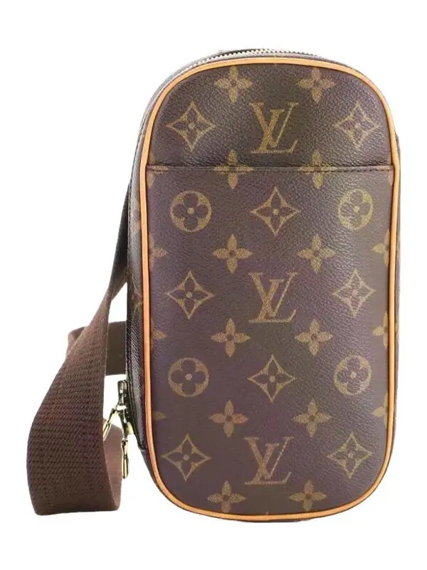 LOUIS VUITTON Pochette Gange Monogram Canvas Belt Bag - Brown
