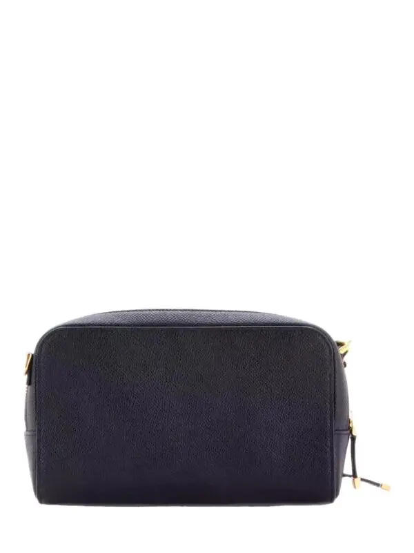 Dior Caro Double Pouch Leather Crossbody Bag - Black