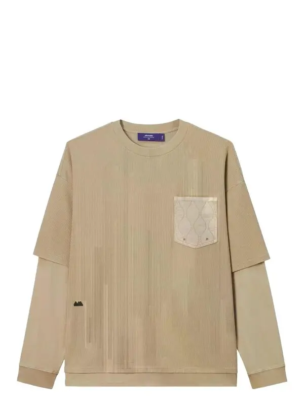 AFTERMATHS Layered Long-sleeve T-shirt - Neutrals