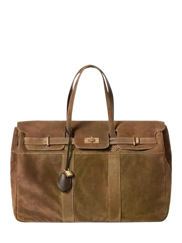 Brunello Cucinelli Explorer Suede Travel Bag - Brown