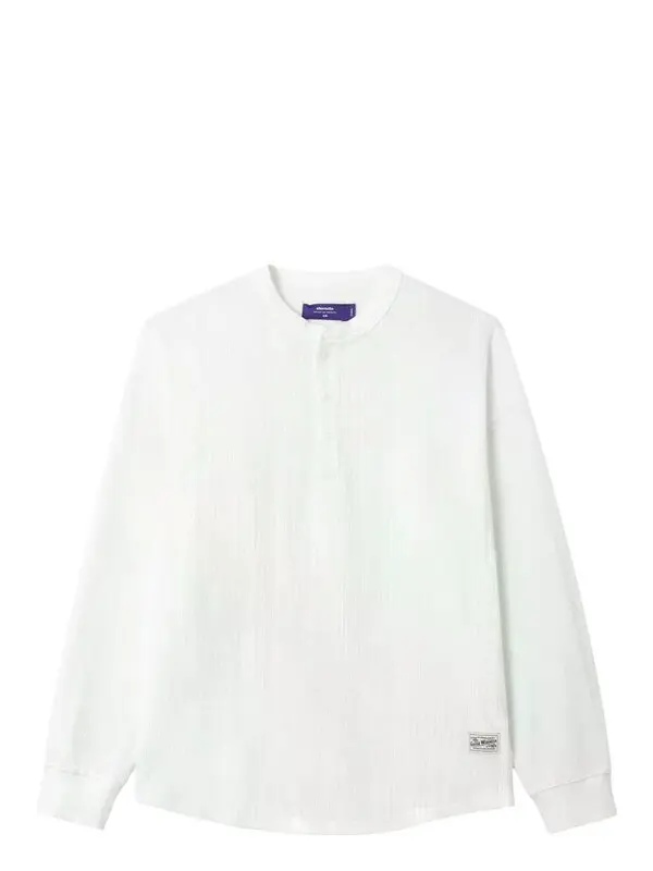 AFTERMATHS Waffle-knit Long-sleeve T-shirt - White