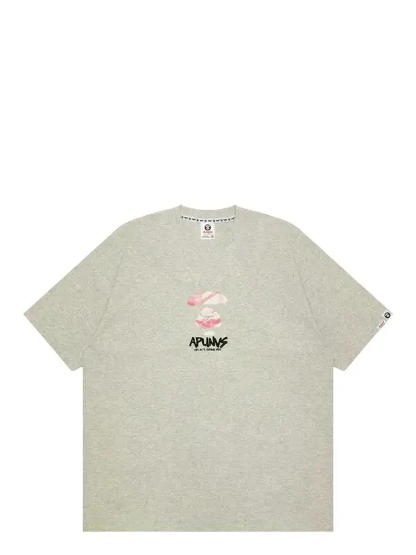 AAPE BY *A BATHING APE Moonface-print T-shirt - Grey