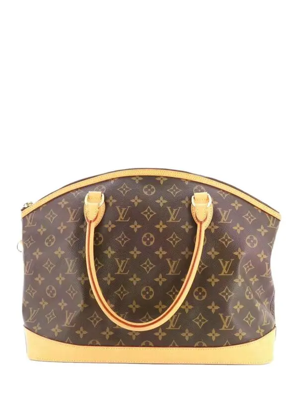 LOUIS VUITTON Lockit Handbag Monogram Canvas Horizontal Satchel - Brown