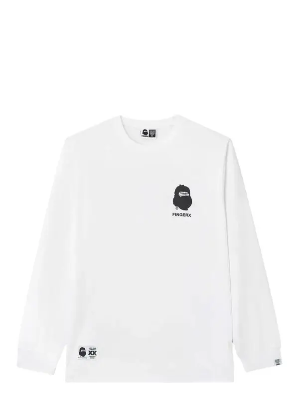 FINGERCROXX Logo-print Long-sleeve T-shirt - White