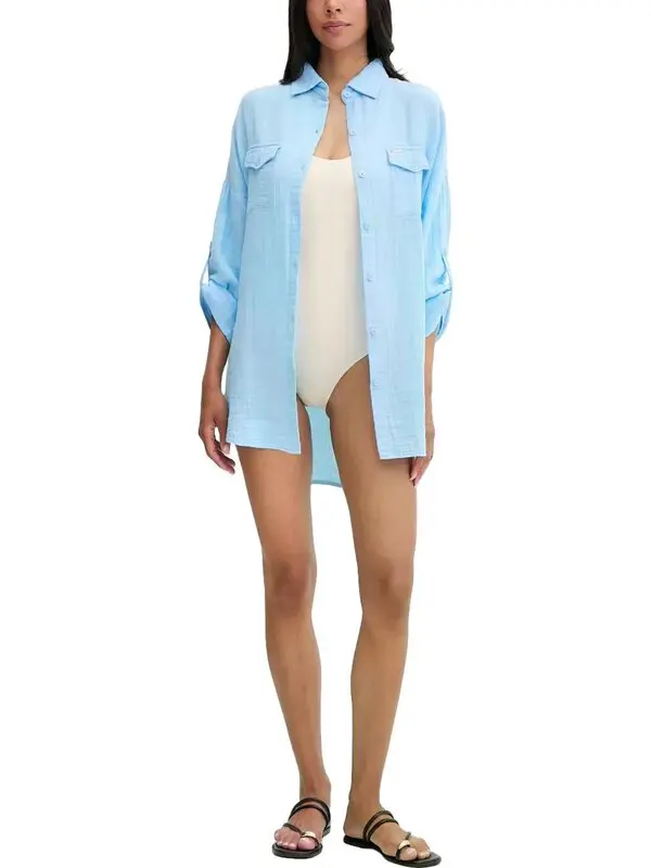 Melissa Odabash Button-up Chest-pocket Shirt - Blue